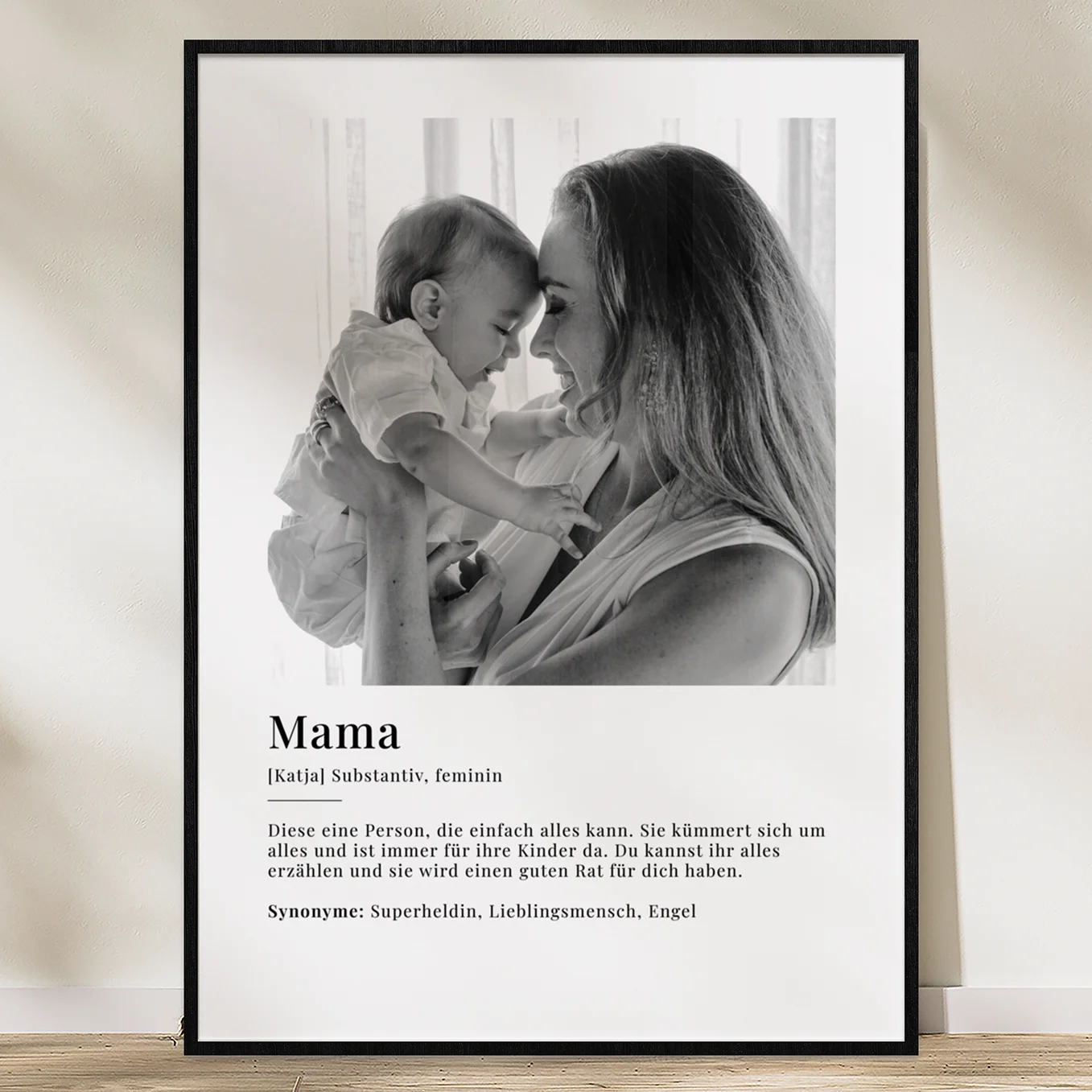 « Définition d'une maman » - affiche personnalisée maman